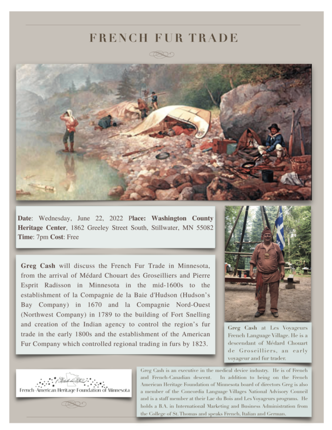 The French Fur Trade in Minnesota with Greg Cash – Washington County ...