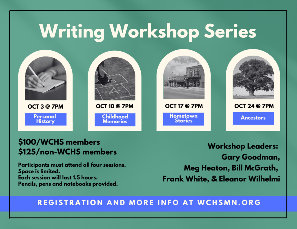 Writing Workshop Series Session 2: Childhood Memories – Washington County Historical Society
