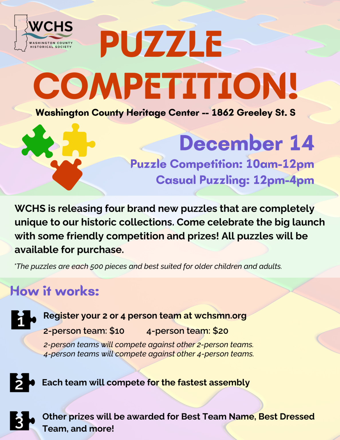 SOLD OUT! Puzzle Competition! – Washington County Historical Society